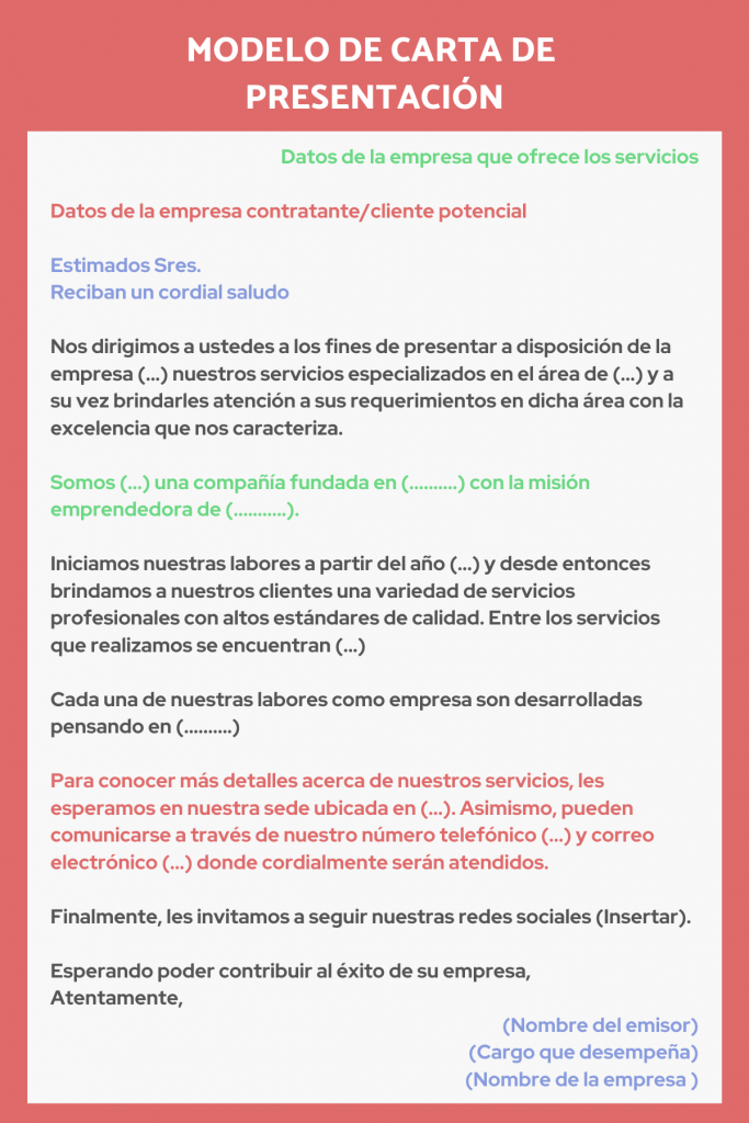 Carta de presentación de una empresa de servicios: cómo hacerla