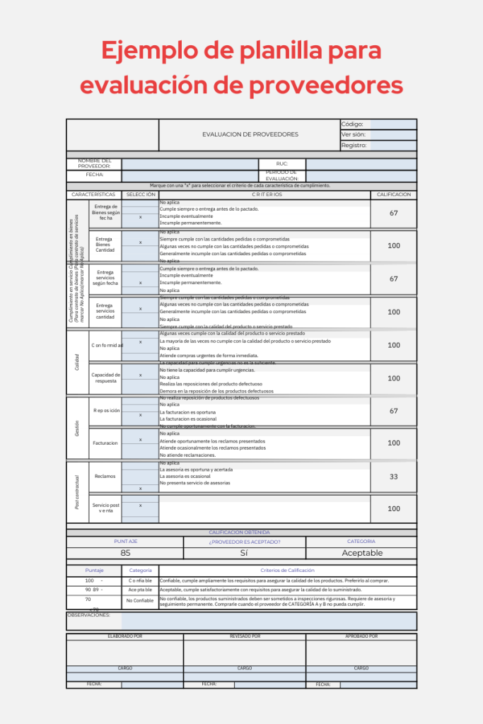 Evaluación de proveedores: 7 criterios debes considerar